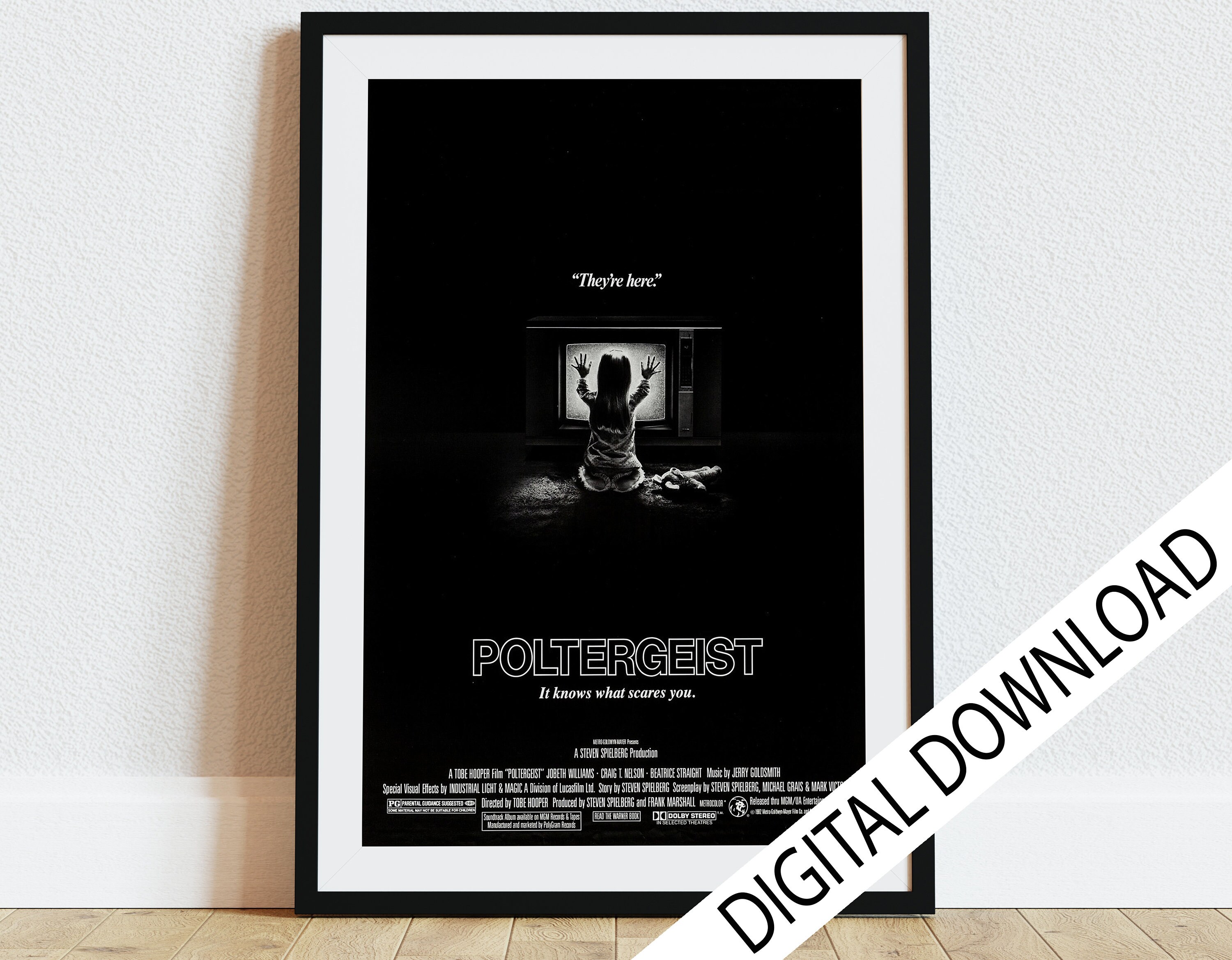 Poltergeist Vintage 1982 Slasher Horror Movie Poster, Print DIGITAL ...