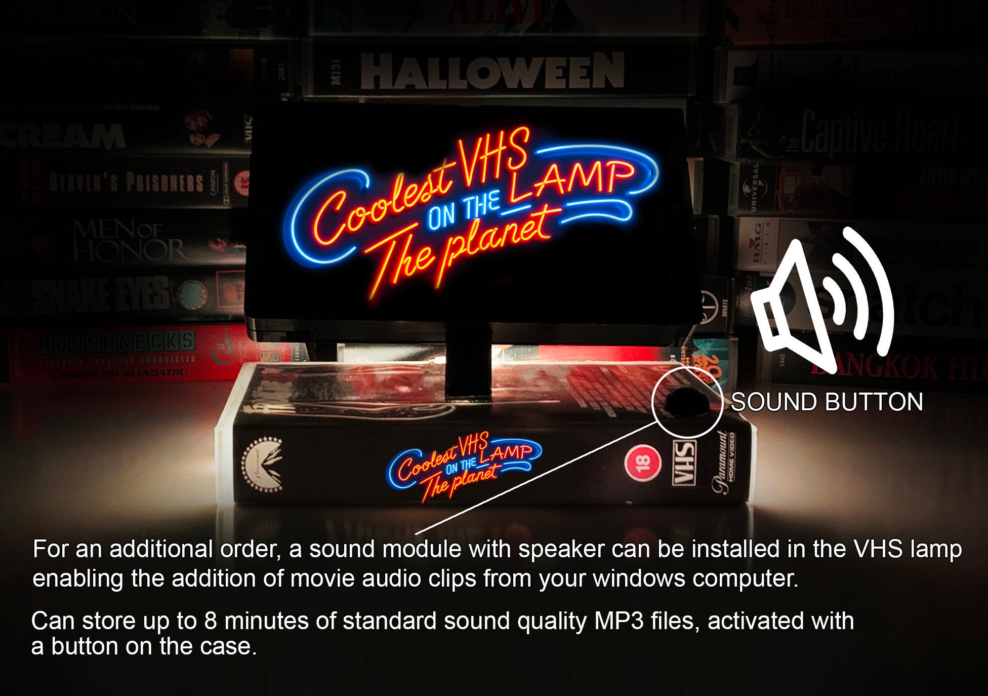 Custom VHS Lamp, Personalized VHS Lamp, VHS Movie Lamp, Lamp Tapes 80s ...