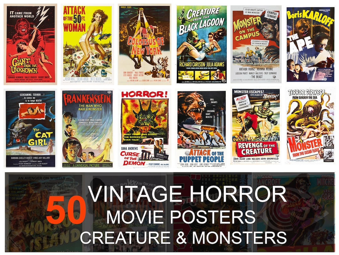Horror Movie Posters Vintage Classic Film Poster Retro Movie Poster