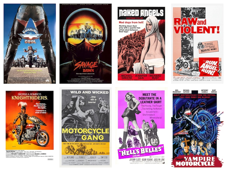 Cult Biker Gang Movie Posters Outlaw Biker/motorcycle Moviesretro ...