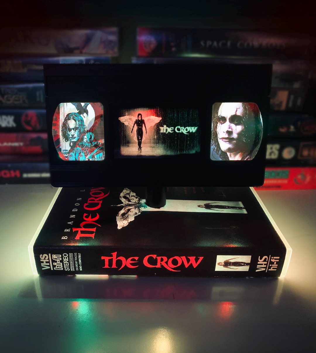 The Crow VHS Table Lamp, Handmade Retro Movie Decor, 80s-90s Nostalgia ...