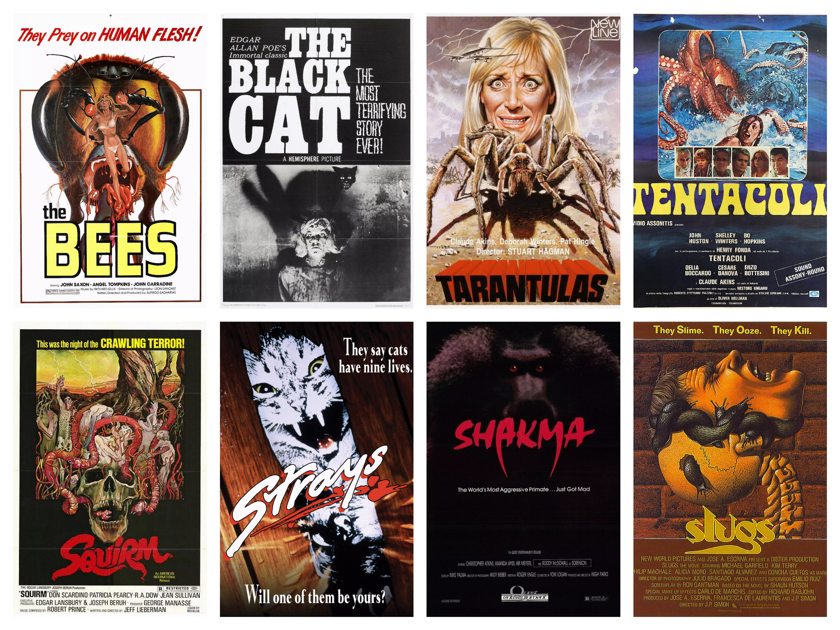 Animal Horror Movie Posters 80s