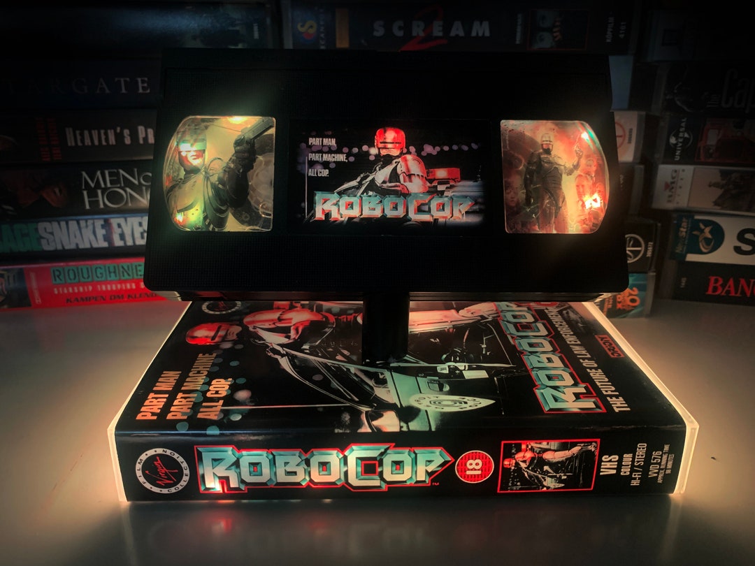 Robocop VHS Lamp, Horror VHS Movie Lamp, Lamp Tapes 80s 90s, Retro VHS ...