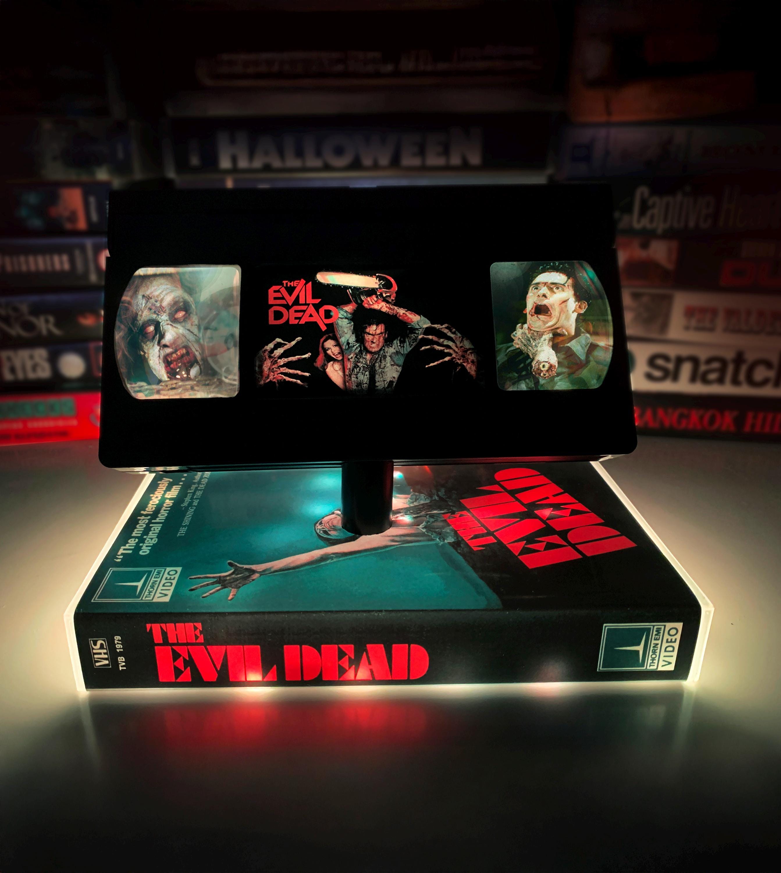 Evil Dead VHS Table Lamp, Handmade Retro Movie Decor, 80s-90s Nostalgia ...