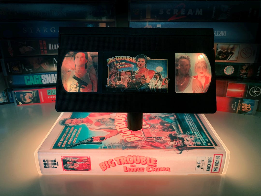 Big Trouble in Little China, VHS Movie Table Lamp, Lamp Tapes 80s 90s ...