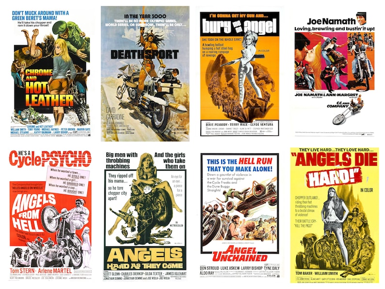 Cult Biker Gang Movie Posters Outlaw Biker/motorcycle Moviesretro ...
