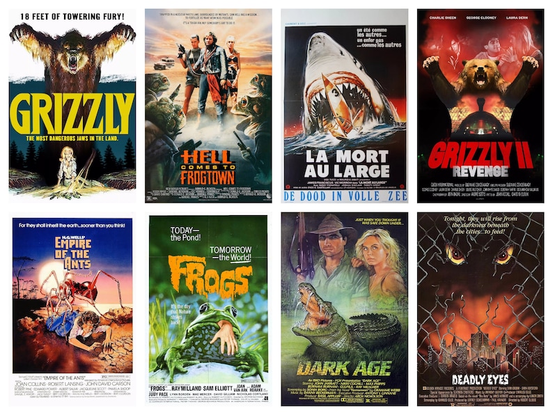 Killer Animal Horror Movie Poster Collection (digital Download) - Etsy