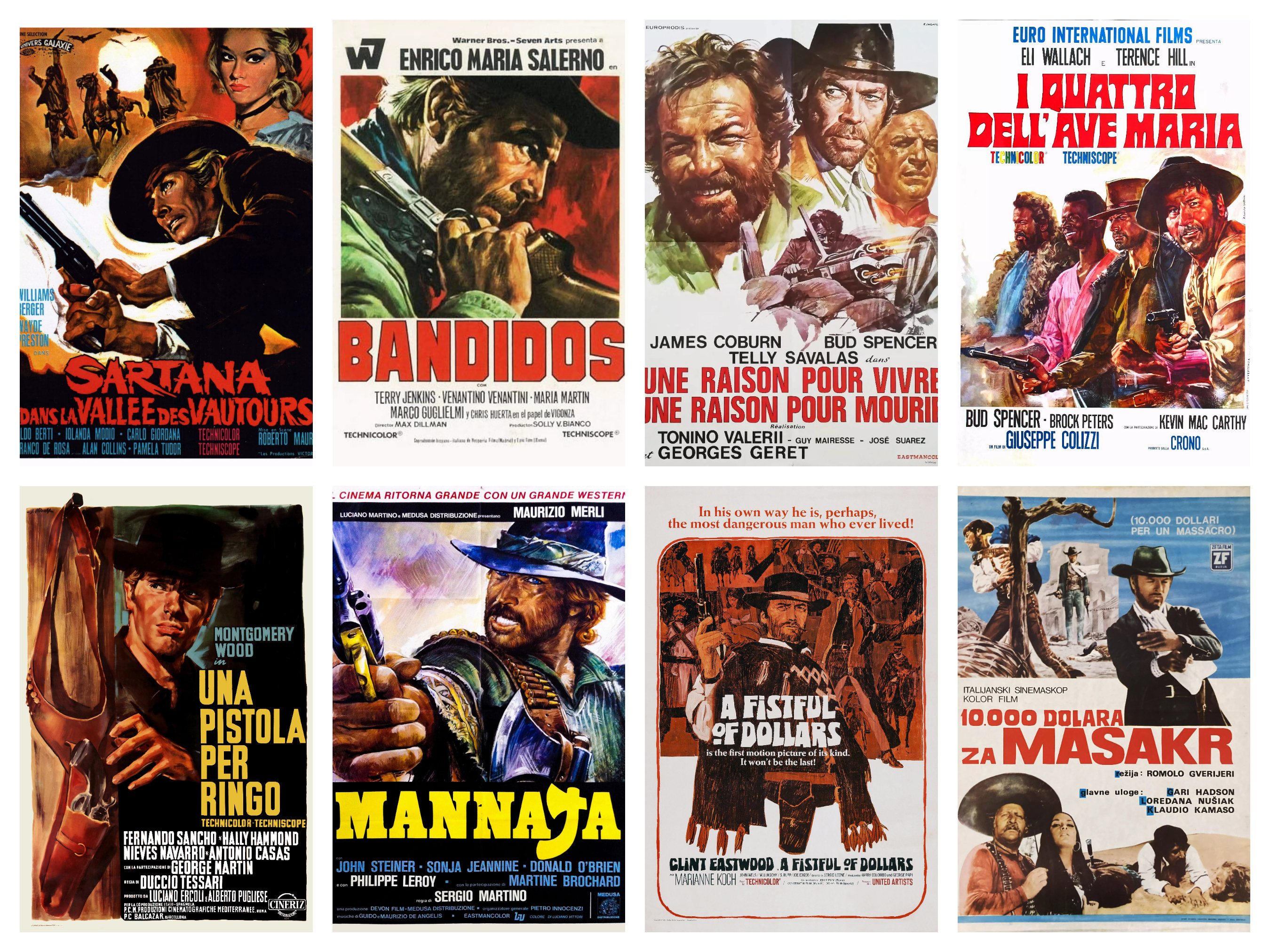Spaghetti Western Movie Posters: Cult Classic Film Art (digital ...