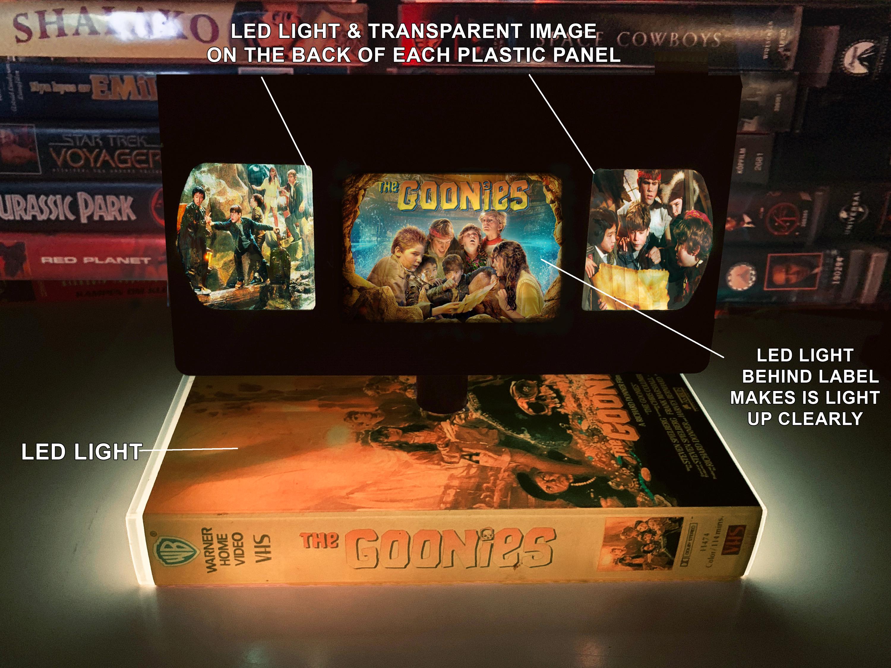 The Goonies VHS Table Lamp, Handmade Retro Movie Decor, 80s-90s ...