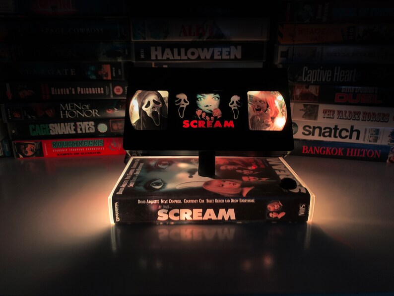 Scream VHS Lamp, Horror VHS Movie Lamp, Lamp Tapes 80s 90s, Retro VHS ...