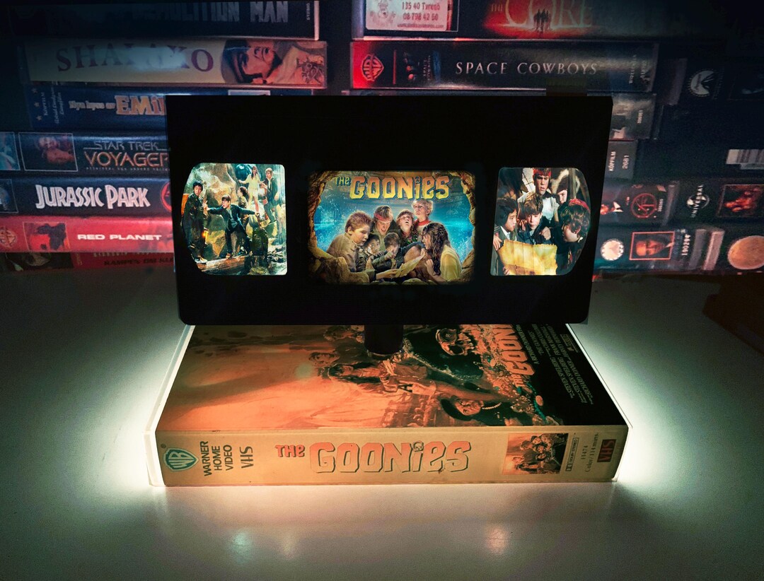 The Goonies VHS Table Lamp, Handmade Retro Movie Decor, 80s-90s ...