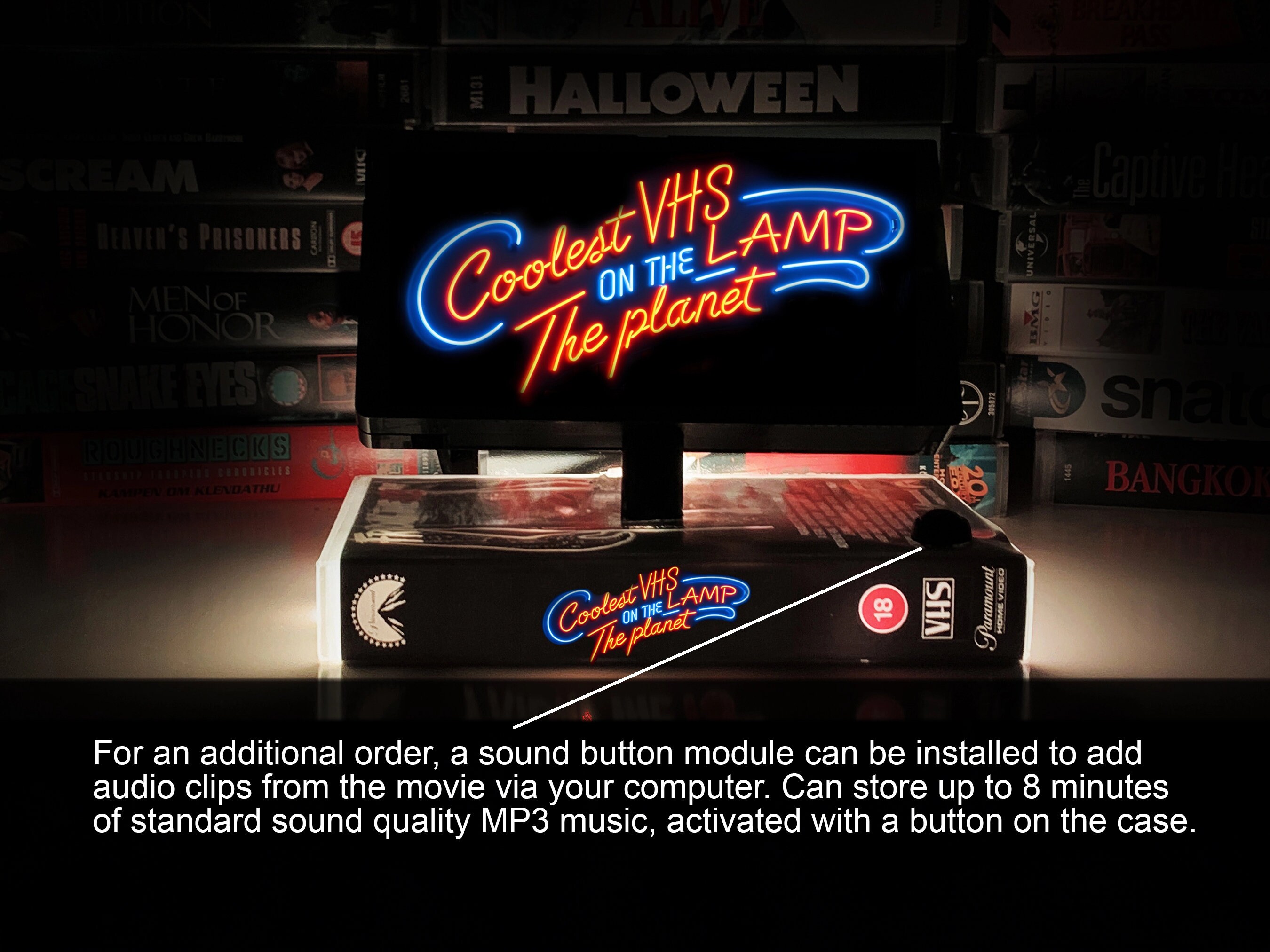 Scream VHS Lamp, Horror VHS Movie Lamp, Lamp Tapes 80s 90s, Retro VHS ...