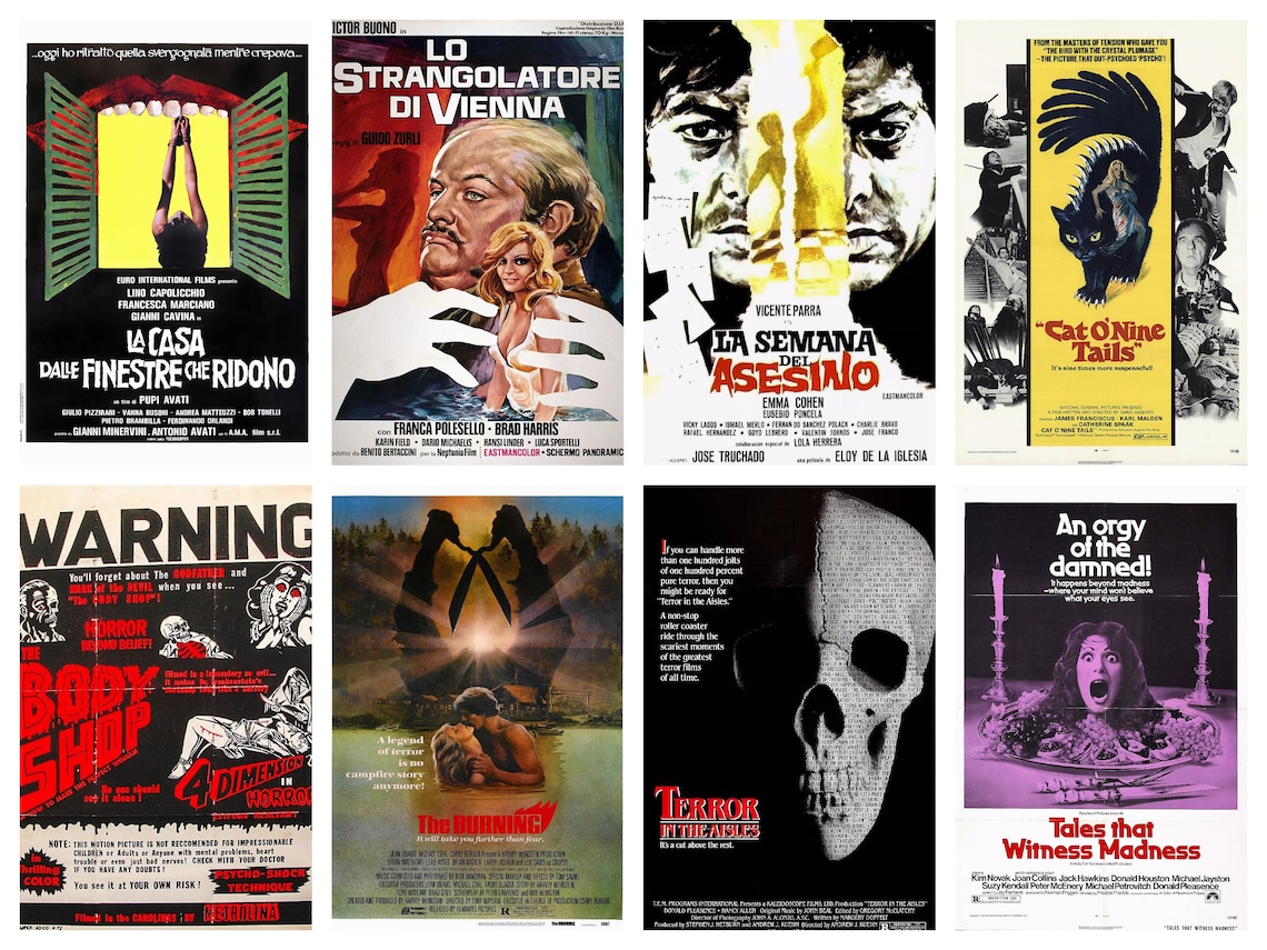 50 Retro Slasher Horror Movie Posters: Cult Classics (digital Download ...