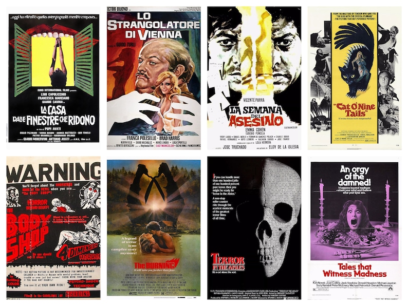 Horror Movie Poster, Slasher, Splatter, Retro Movie Poster, Vintage B ...