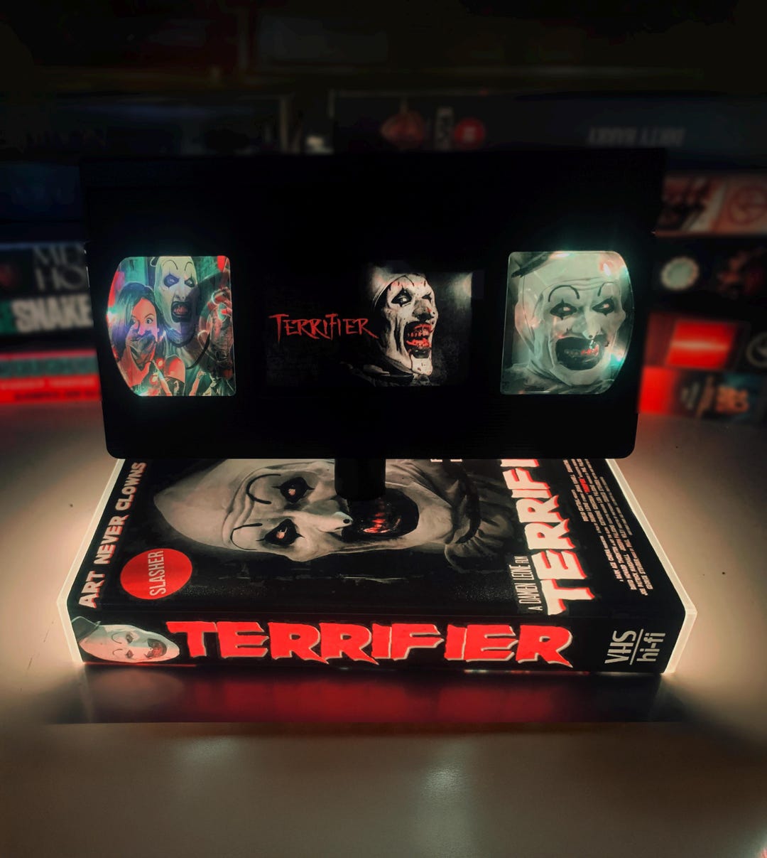 Terrifier VHS Lamp: Handmade Retro Horror Movie Decor - Etsy
