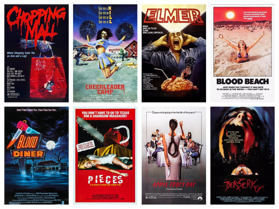 32 Cult Bizarre Horror Movie Posters Retro Classic Cinema Wall Art ...