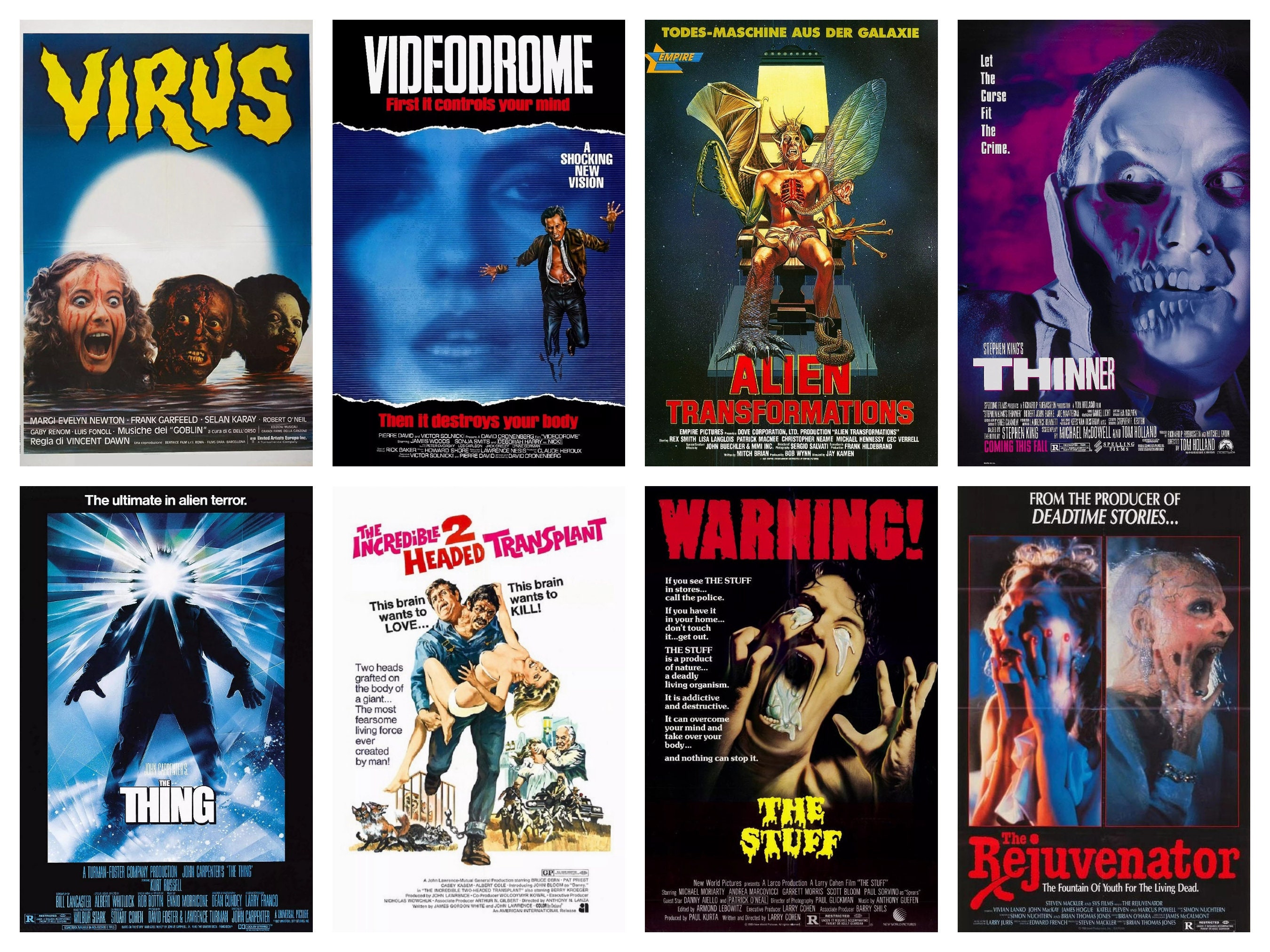 Body Horror Movie Posters, Vintage Movie Poster, Classic Film Poster ...