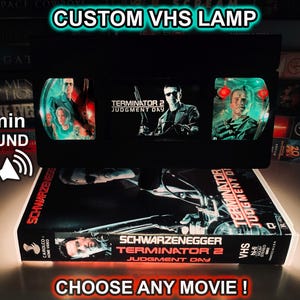 Jaws VHS Table Lamp, Handmade Retro Horror Movie Decor, 80s-90s ...