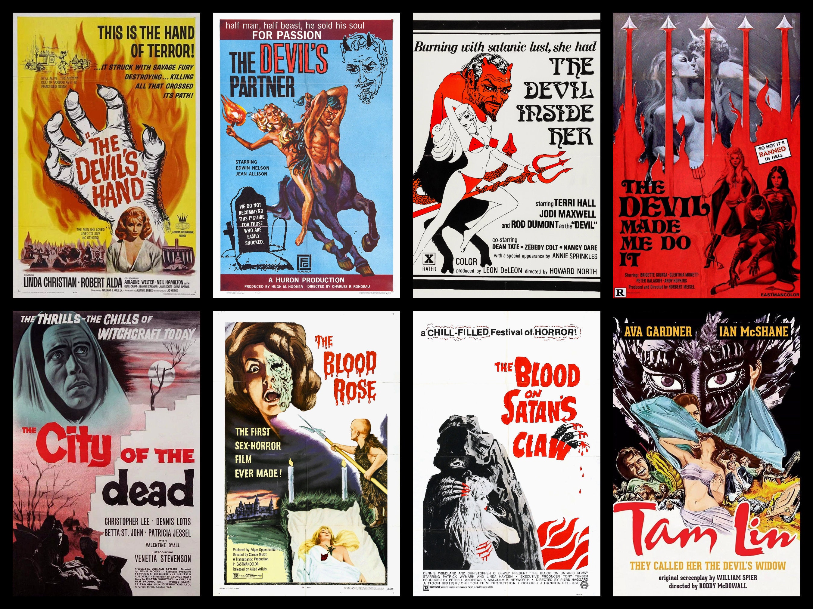 66 Witches & Demons Movie Posters Vintage Retro Horror Posters Retro ...