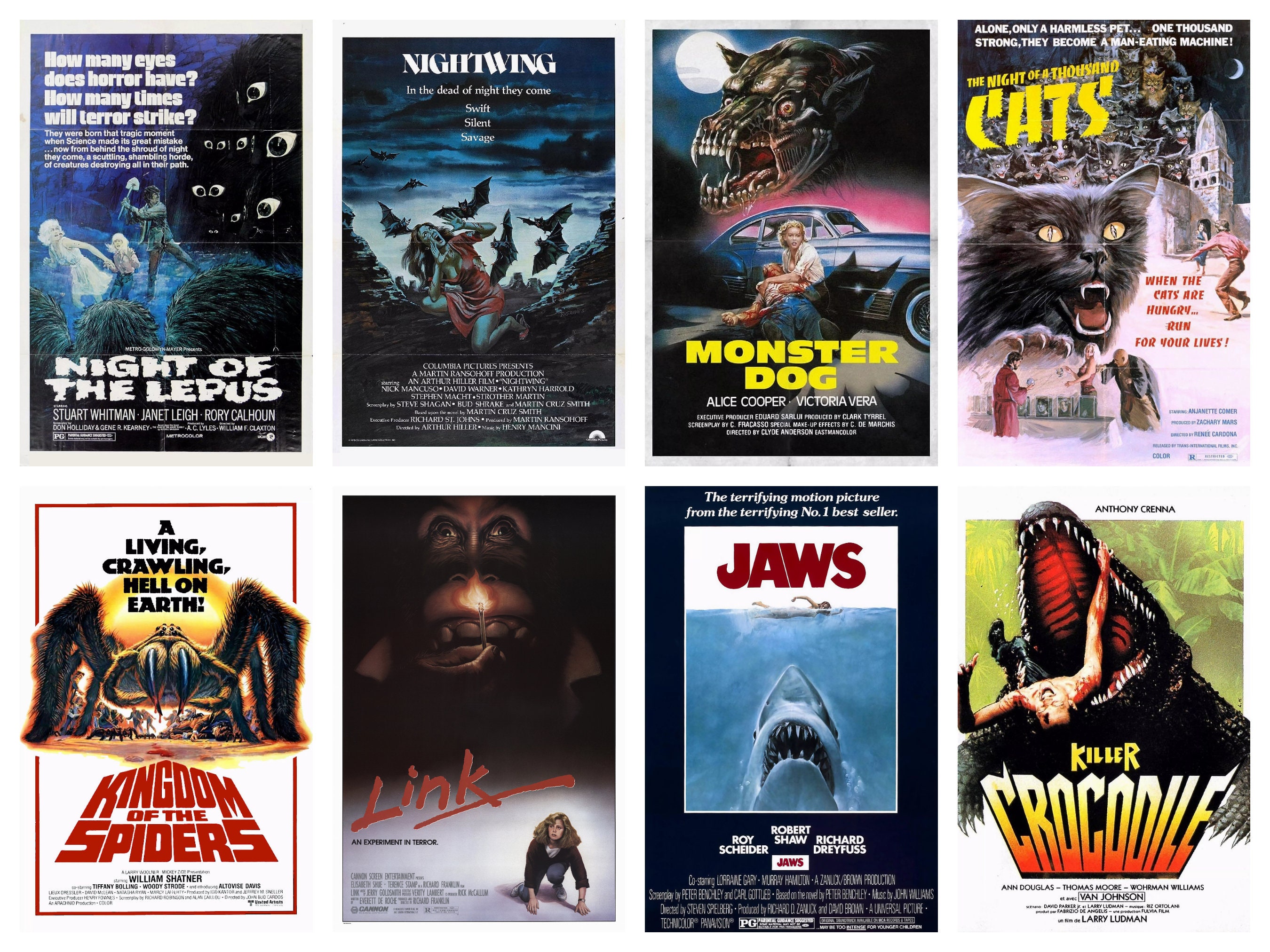 Killer Animal Horror Movie Poster Collection (digital Download) - Etsy