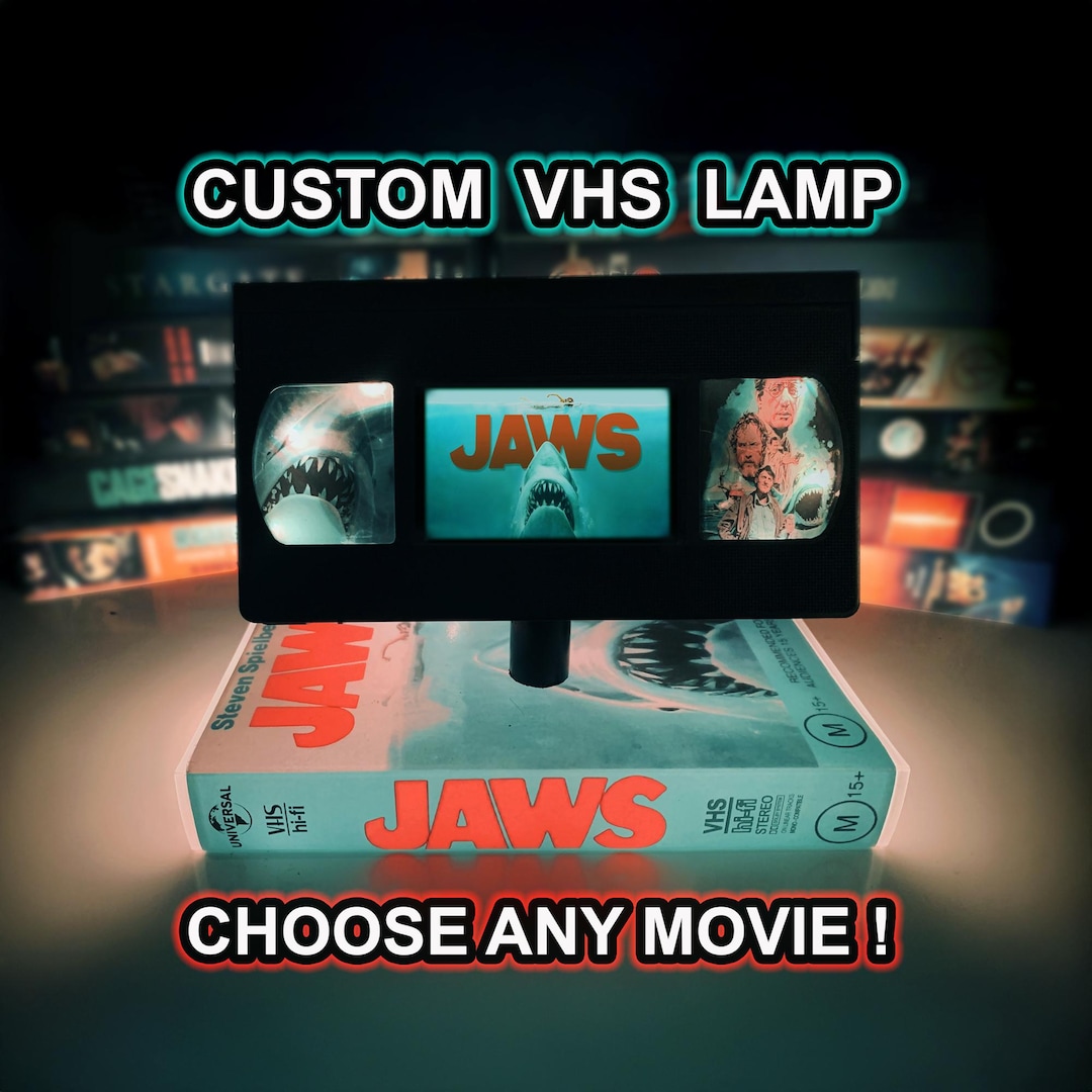Personalized VHS Table Lamp, Handmade Retro Movie Decor, 80s-90s ...