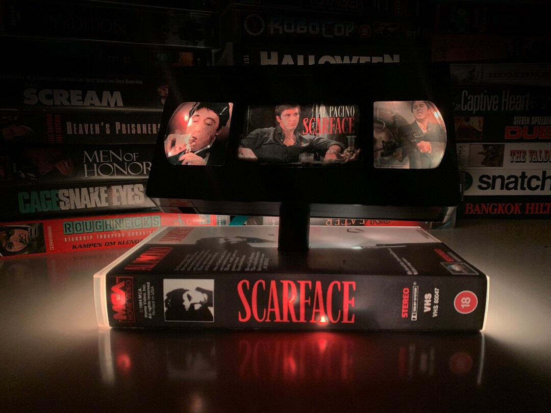 Scarface VHS Lamp, VHS Movie Lamp, Lamp Tapes 80s 90s, Retro VHS Lamp ...