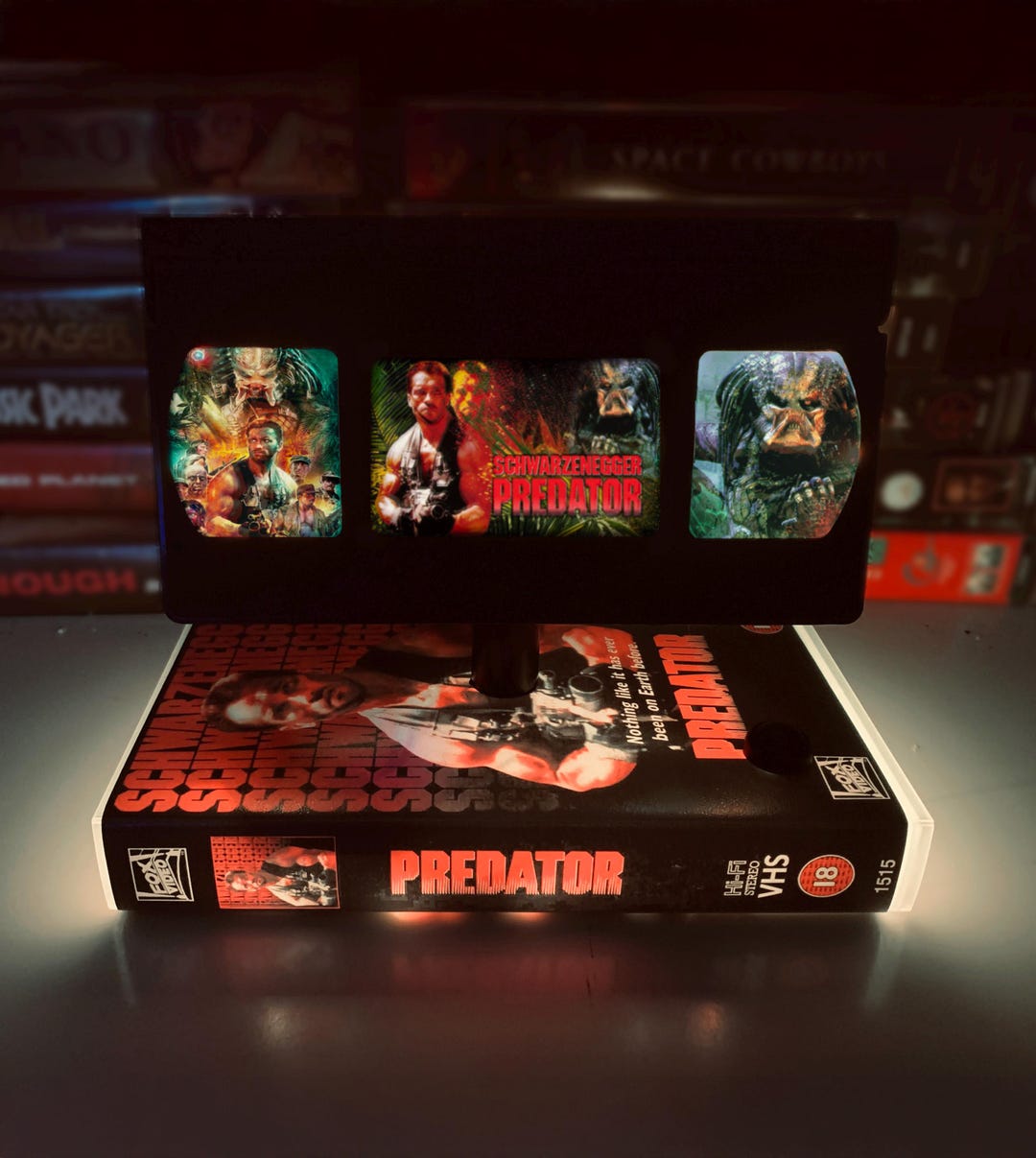 Predator VHS Table Lamp, Handmade Retro Movie Decor, 80s-90s Nostalgia ...