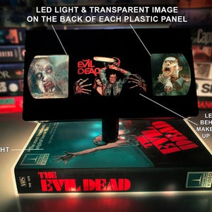 Evil Dead VHS Table Lamp, Handmade Retro Movie Decor, 80s-90s Nostalgia ...