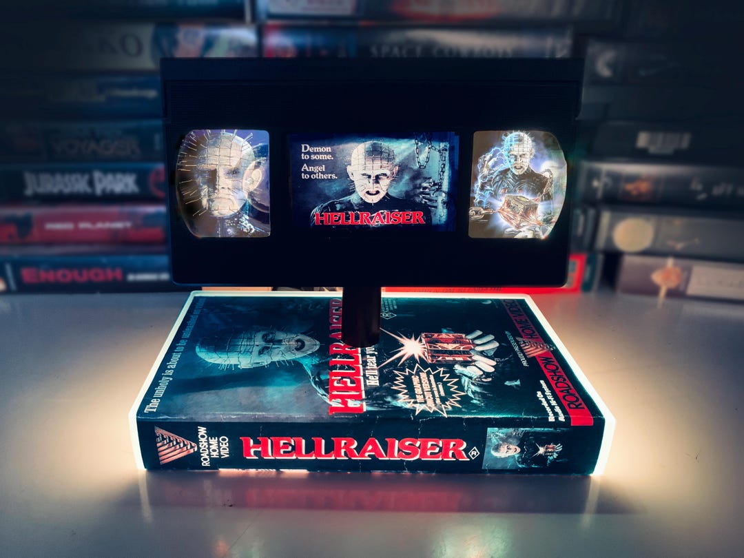 Hellraiser VHS Lamp:retro 80s Horror Movie Gift, Color Changing LED - Etsy