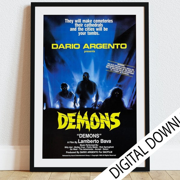 Demons 1985 Poster - Etsy