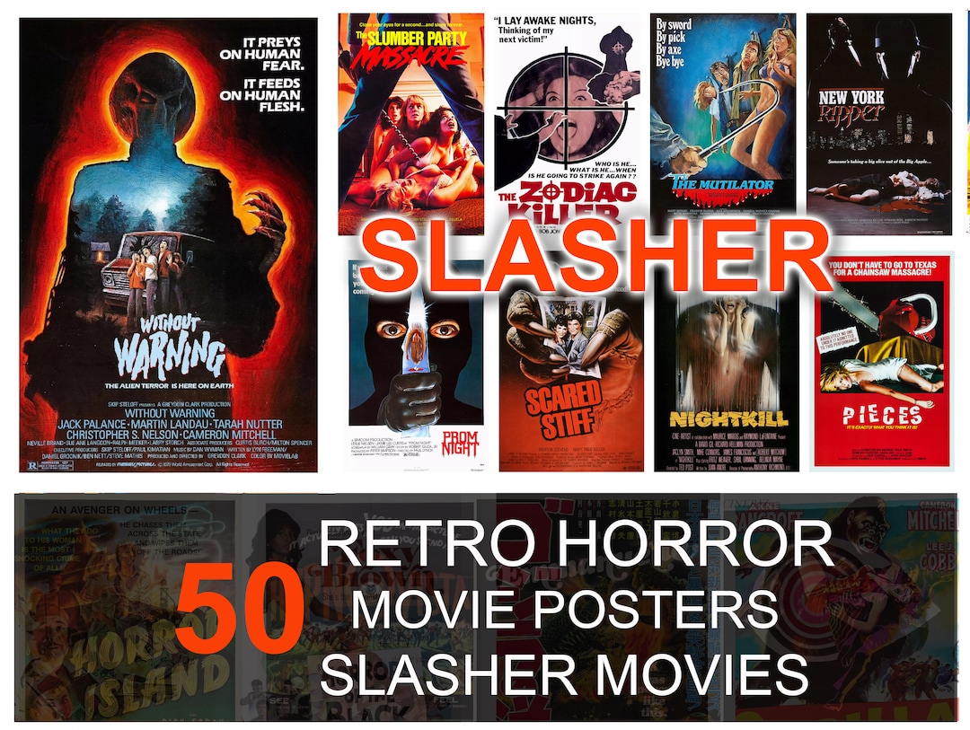Horror Movie Poster, Slasher, Splatter, Retro Movie Poster, Vintage B ...