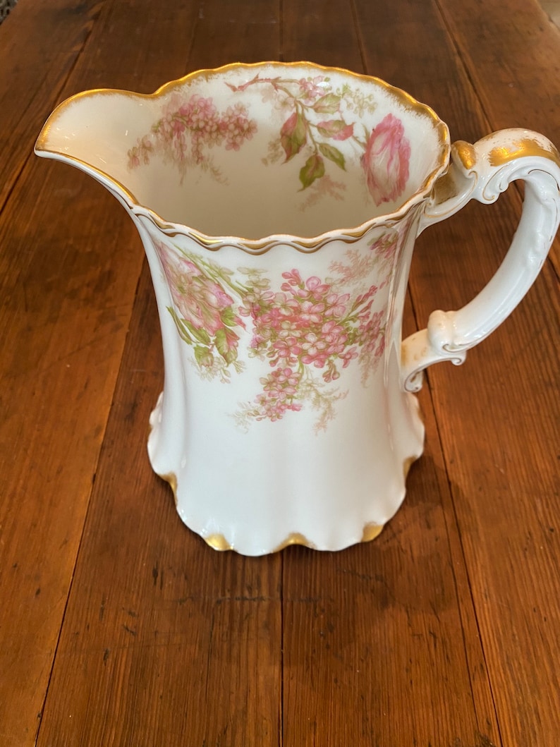 Rare Vintage Haviland Limoges Pitcher French Porcelain 24K Gold Trim - Etsy