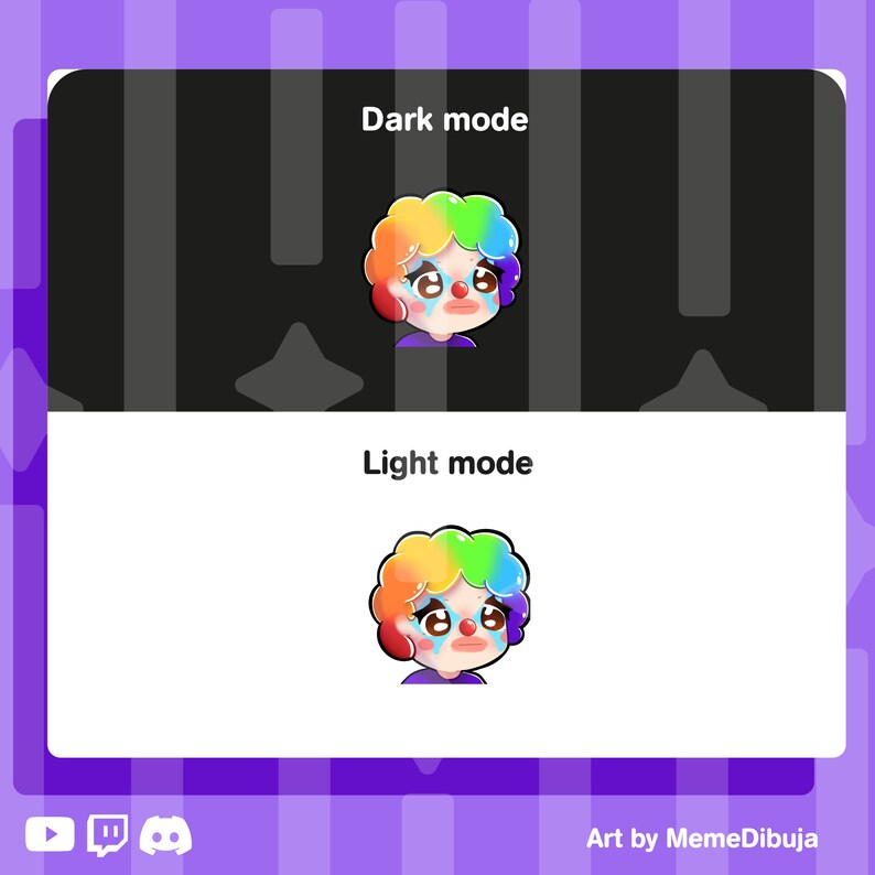 CLOWN EMOTE (5) / Twitch / Discord / Youtube / Cute Clown Emote - Etsy