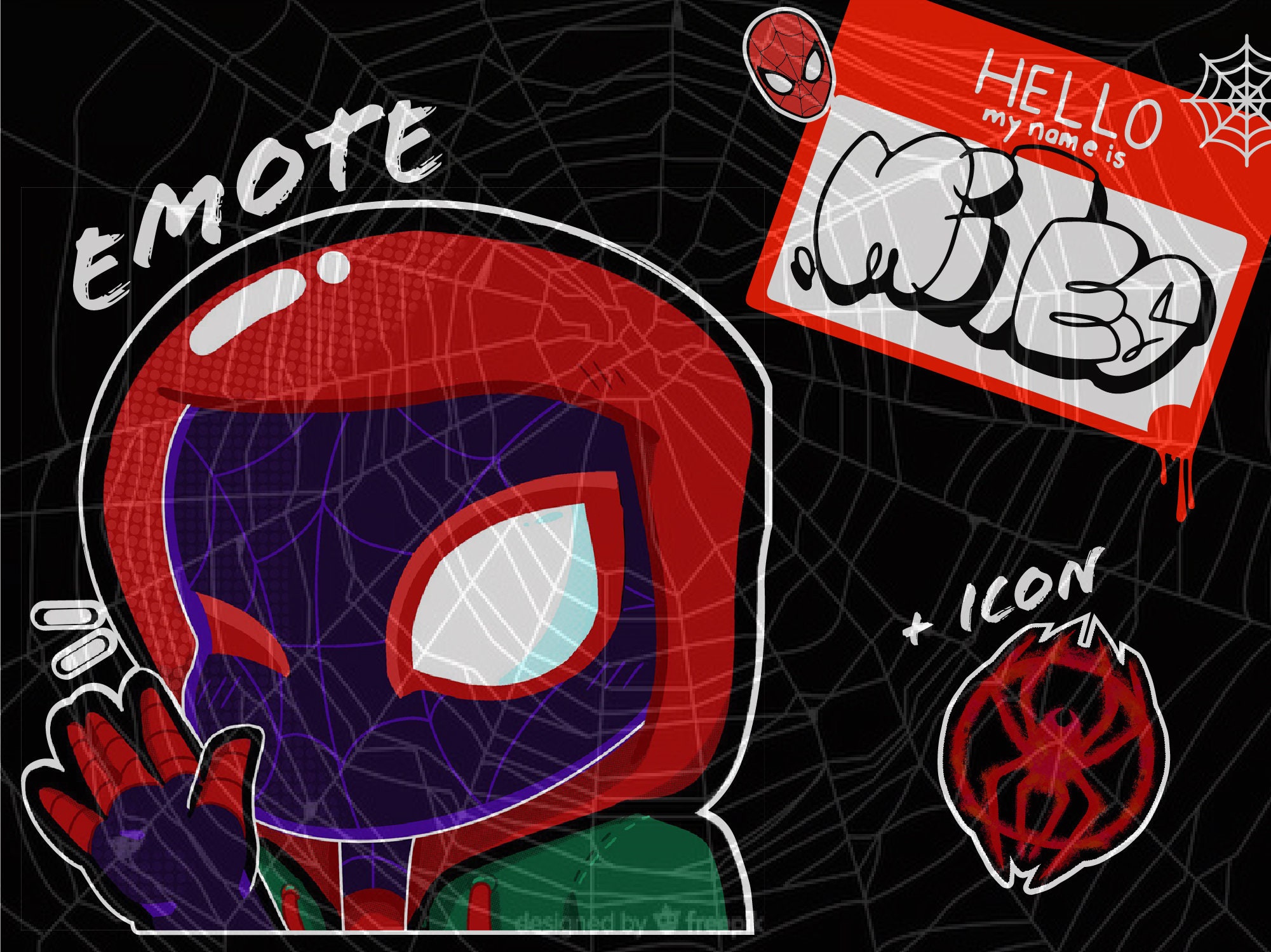 Hi Miles Morales EMOTE + ICON - Etsy