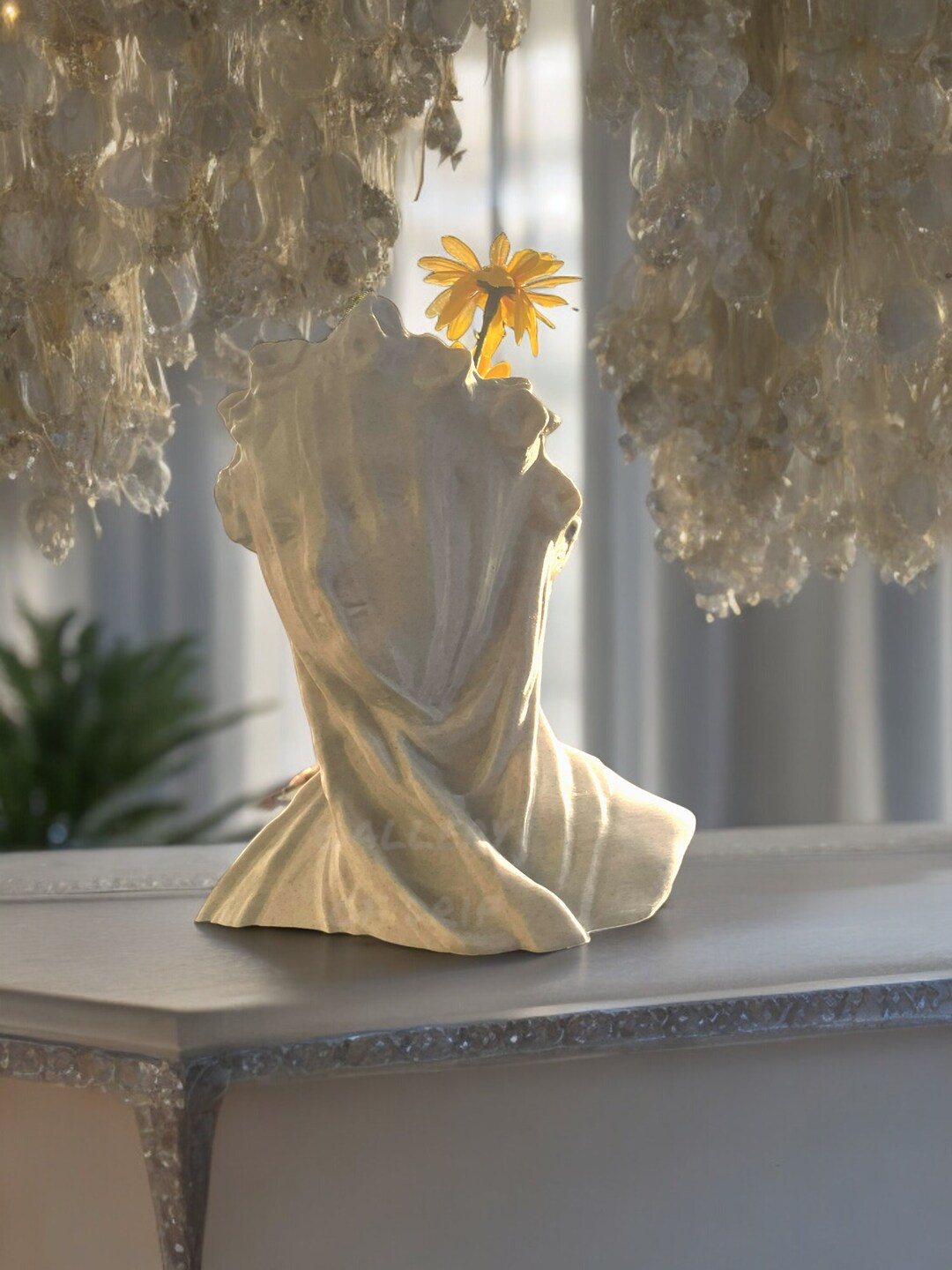 Veiled Lady Planter, Woman Face Flower Pot, Succulent, Cacti, Air Plant ...