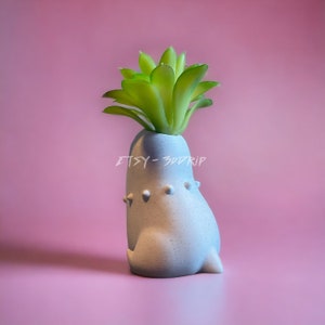 Pokemon Chikorita Planter Marble Succulent Planter Gardening Vase ...