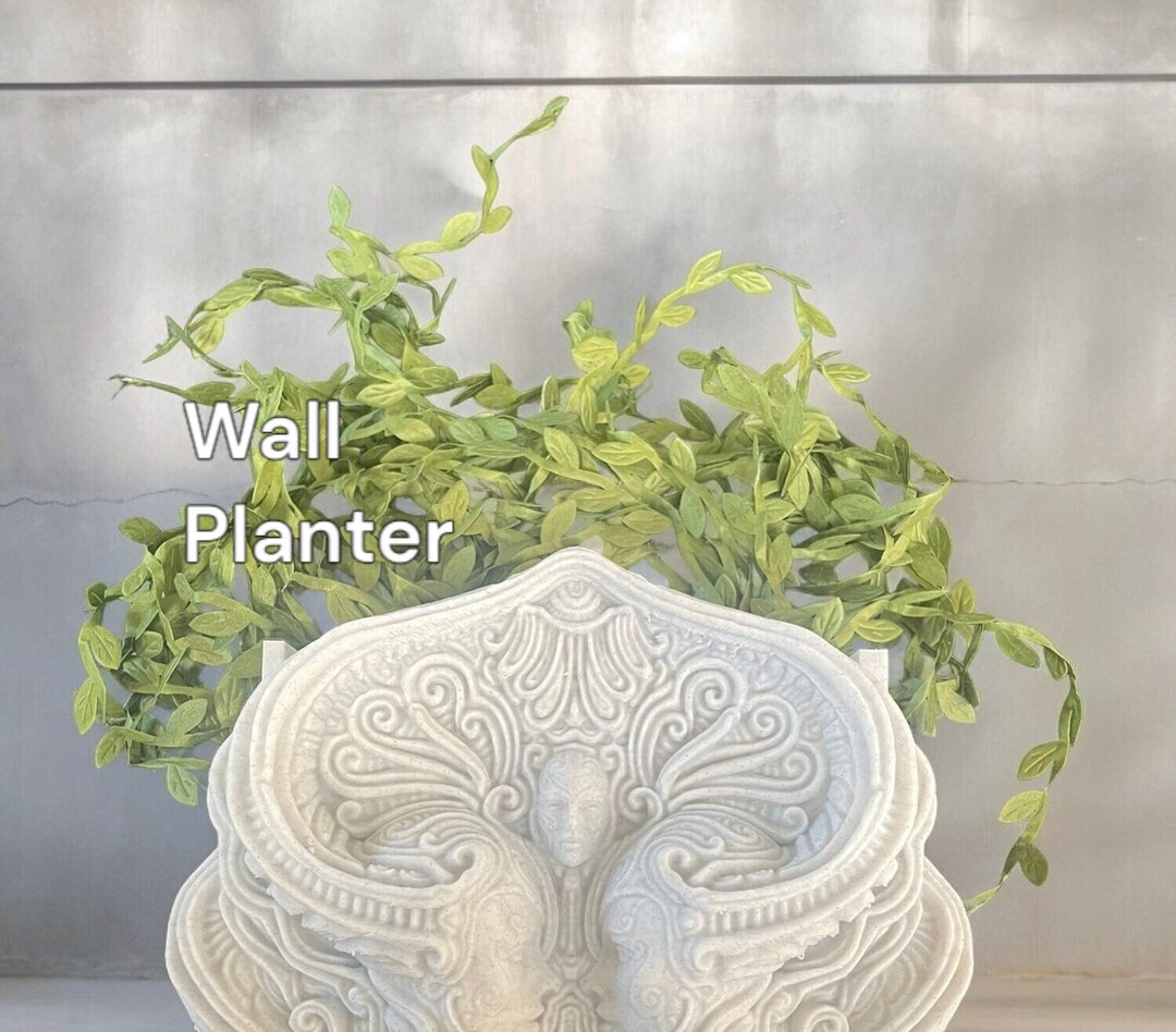 Decorative Wall Planter, Gemini Twins Ornamental Flower Pot, Psychedelic Garden Decor, Trippy ...