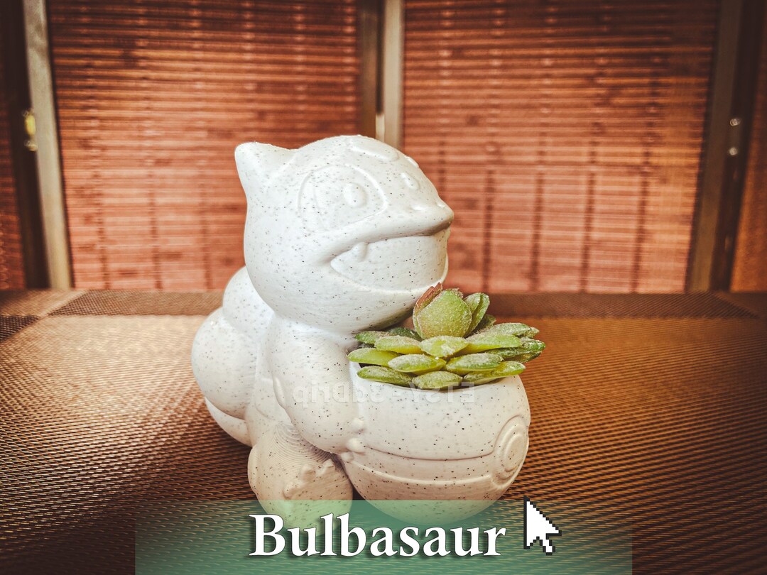 Pokémon Bulbasaur Marble Succulent Planter Gardening Vase Flower Pot ...