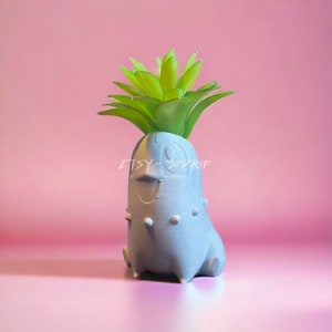 Pokemon Chikorita Planter Marble Succulent Planter Gardening Vase ...