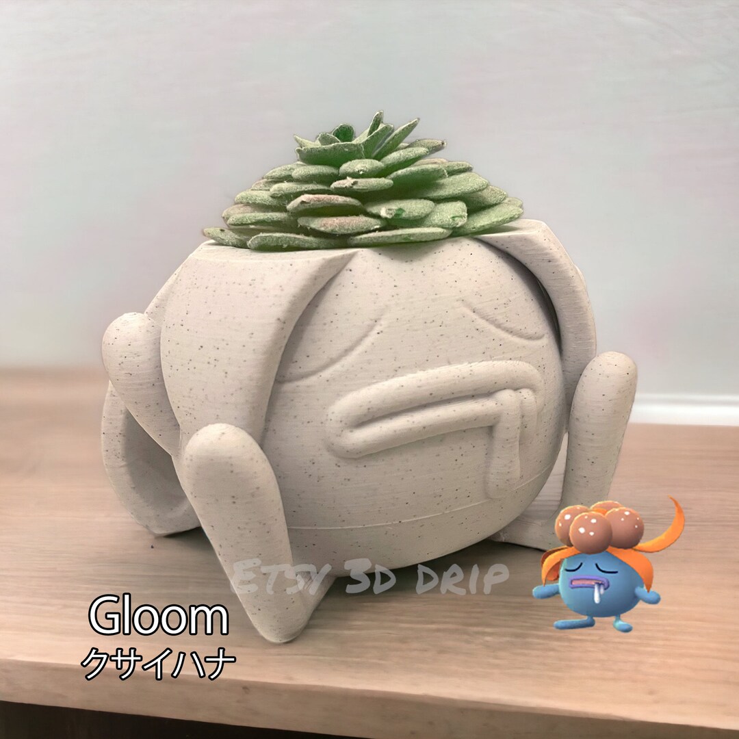 Pokémon Gloom Marble or Gold Succulent Planter Gardening - Etsy