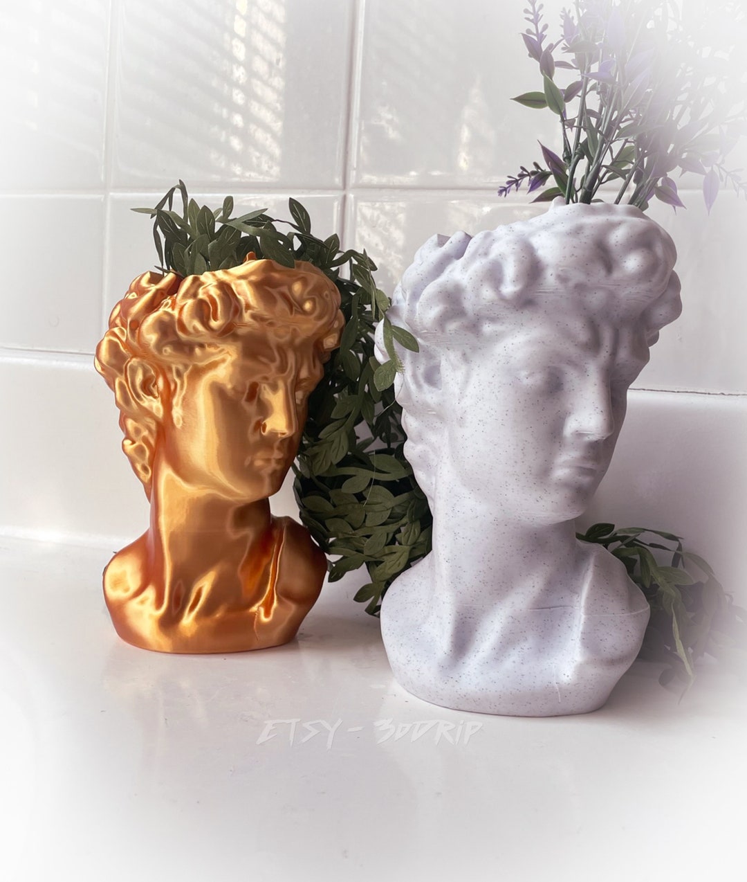 David Michelangelo Bust Planter Flower Pot, Statue Sculpture Decorative ...