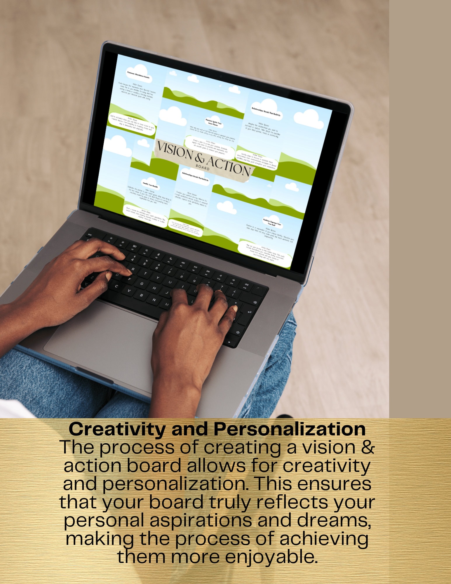 Vision & Action Board Template, Instant Download, Printable or Edit ...