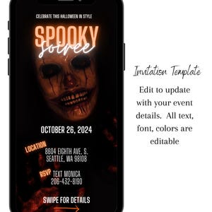 Spooky Soiree Digital Invitation & Itinerary Bundle With Costume ...