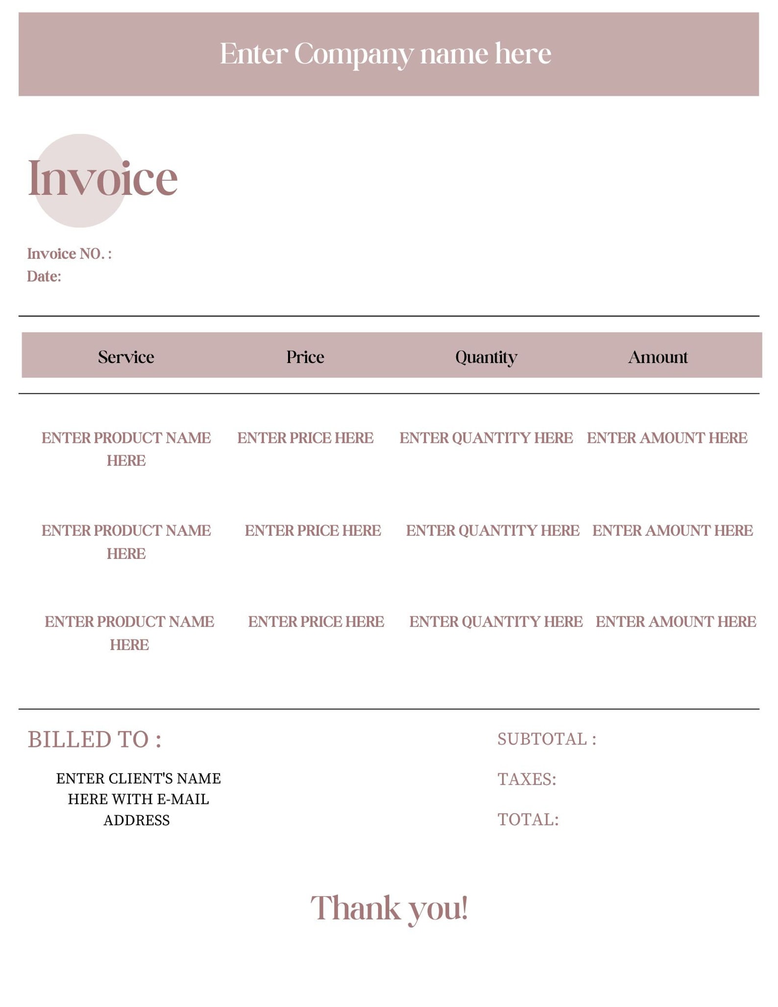 Esthetic Invoice Template Bundle Editable in Canva - Etsy