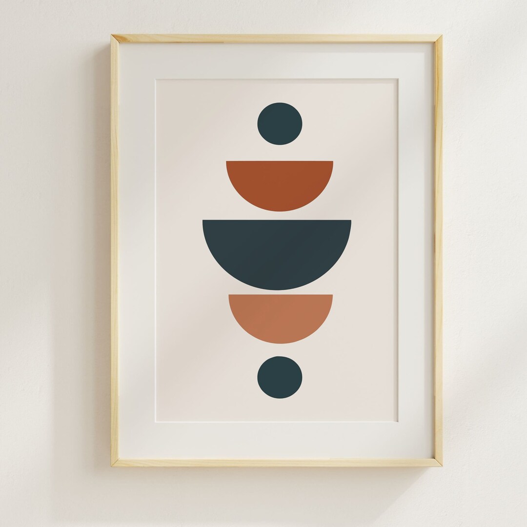 Minimal Wall Art Geometric Wall Art Modern Abstract Art Boho Digital ...