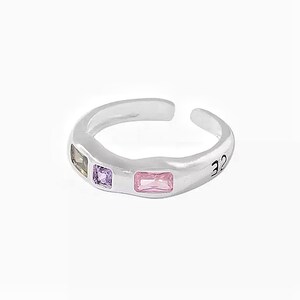 Cyber Y2k Futuristic Crystal Rings Acubi Jewelry Grunge - Etsy