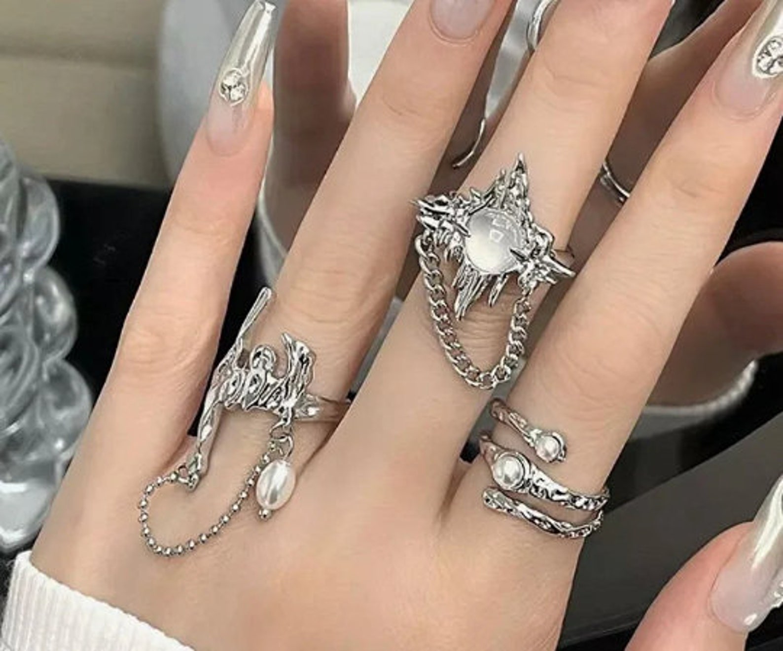 Cyber Y2k Star Ring Y2k Star Jewelry Y2k Star Clothes - Etsy