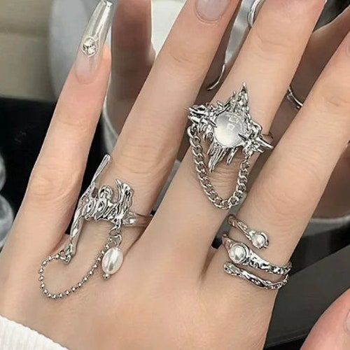 Cyber Y2k Star Ring Y2k Star Jewelry Y2k Star Clothes - Etsy