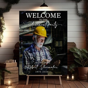 Retirement Welcome Sign Custom Retirement Sign Retirement Party Decor ...