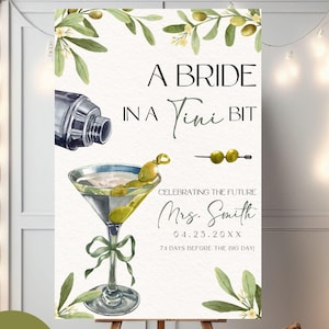 Bridal Shower Welcome Sign Bride in a Tini Bit Custom Bridal Shower ...